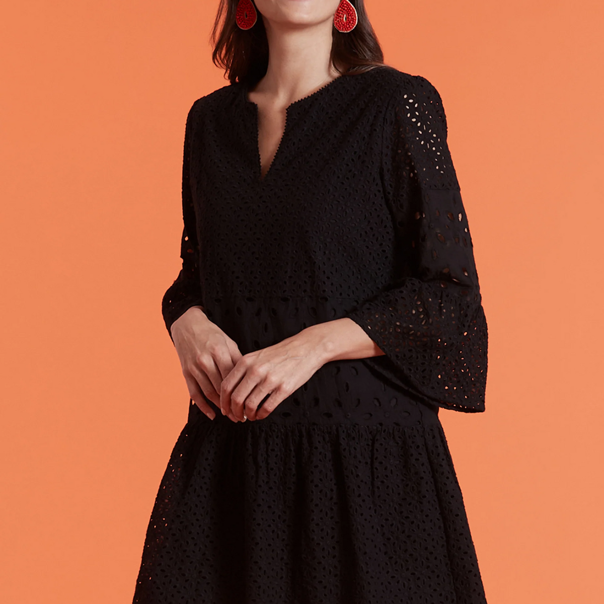 Ingrid Eyelet Skimmer Dress – Le Papillon Inc